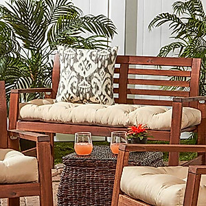 Greendale Home Fashions Outdoor 51x18-inch Bench Cushion, Set of 1, Sand Dollar