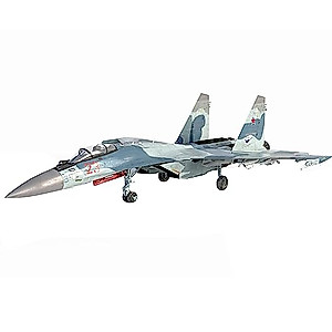 FMOCHANGMDP Fighter 3D Puzzles Plastic Model Kits, 1/48 Scale Russian Su-37 Super Flanker Fighter Model, Adult Toys and Gift, 18 x 10.5Inchs