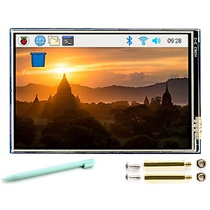 waveshare 3.5 inch Resistive Touch Screen IPS LCD 480x320 Hardware Resolution XPT2046 Controller for Any Revision of Raspberry Pi (4B/3B+/3B/2B/A+/B+)