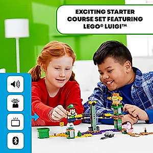 LEGO Super Mario Adventures with Luigi Starter Course Toy for Kids, Interactive Figure and Buildable Game with Pink Yoshi, Birthday Gift for Super Mario Bros. Fans, Girls & Boys Ages 6 and Up, 71387