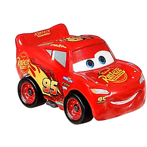 Disney Pixar Cars Mini Racers Pack of 3, [Cotter Pin Series] Hot Rod Smokey, River Scott, and Lightning McQueen