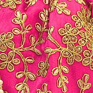 EKAVYA Potli Bag Woman Rani color Pouch/Coin/Jewellery Purse for Women & Girls Heavy Potli Bag for wedding and party H*L -9 * 9.5 Inch