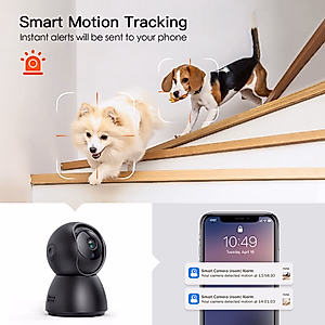 Menggood 2.5K HD Indoor Camera with SD Card-Black