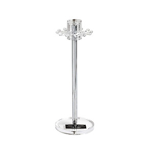 Isaac Jacobs Clear Acrylic Necklace Holder (12 Rotating Hooks) – Hanging Chain Organizer, Sleek & Sturdy Stand for Jewelry – Storage Solution- Bedroom- Bathroom - Countertop - Nightstand