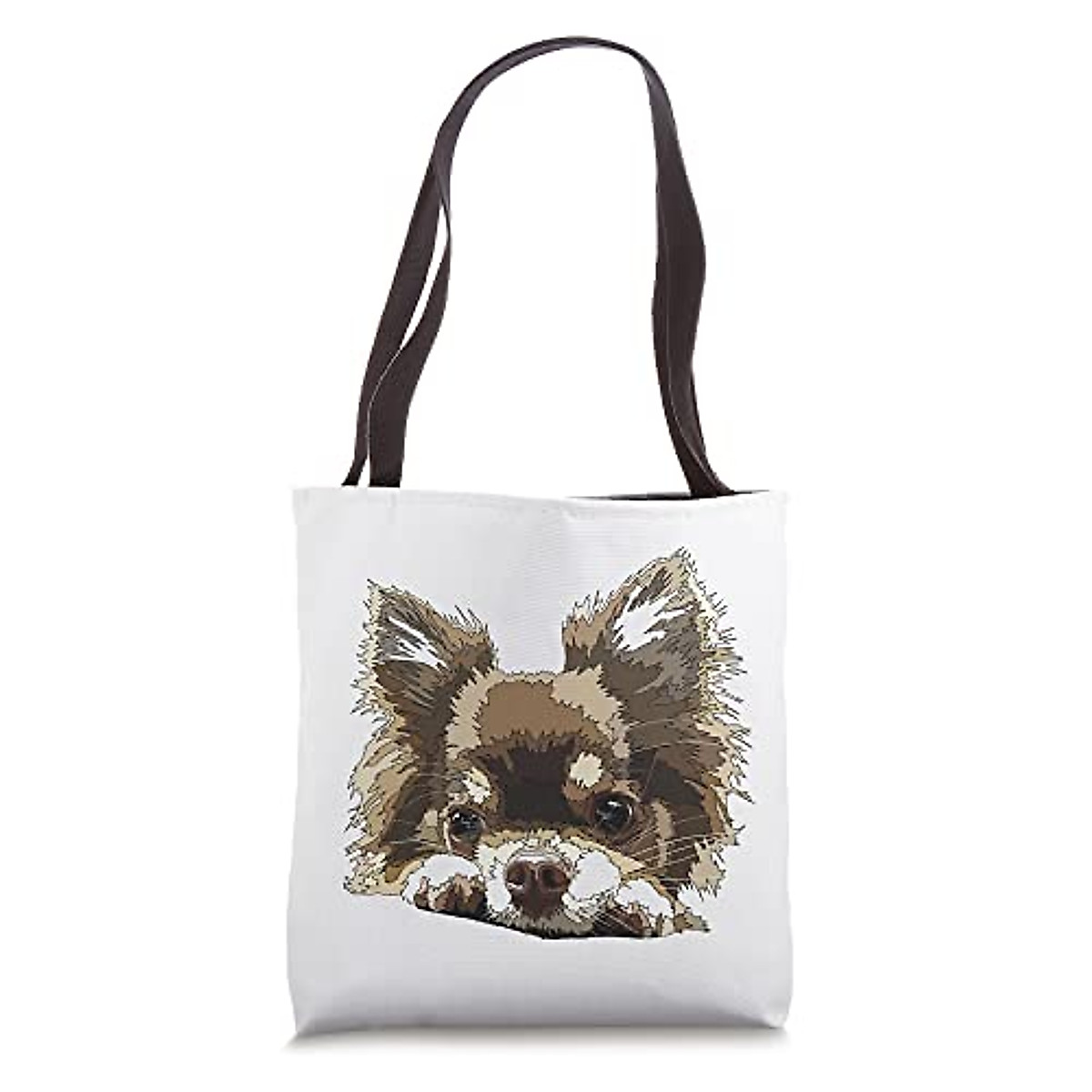 Chihuahua Long Haired Chihuahua Long Hair Chiwawa Dog Lover Tote Bag