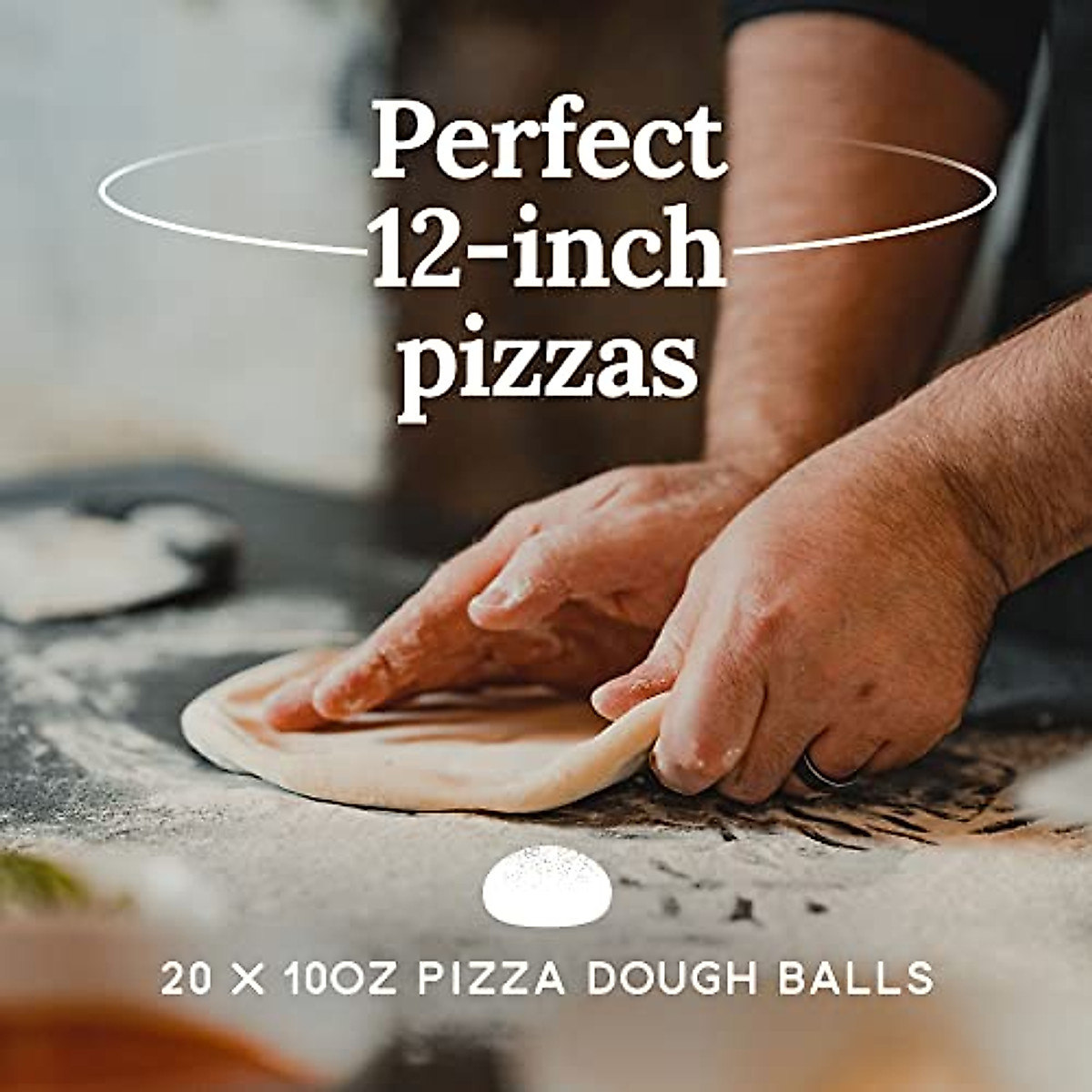Poco Bero Pizza Dough – 20 x 10 oz Frozen Pizza Dough Balls – Perfect Pizza Oven Accessories for 12-inch Pizzas – Fresh NY Style Pizza – Works in Pizza Oven and Conventional Oven