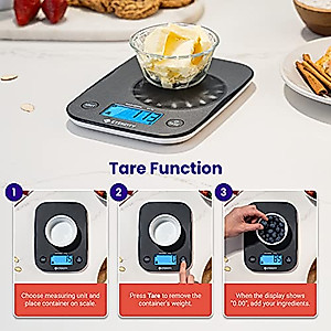 Etekcity Food Kitchen Scale, Digital Mechanical Weighing Scale, Grams and Oz for Weight Loss,Cooking, and Baking, Black