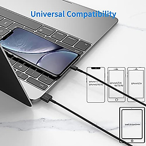 iPhone Charger, [Apple MFi Certified] 2Pack 3ft Fast Lightning Cable for Long iPhone Cable Cord, Apple Charging Cable Cord for iPhone 12/11 Pro/11/XS MAX/XR/8/7/6s/6/5S/SE iPad/Air Original Black