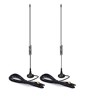 Bingfu Dual Band 978MHz 1090MHz 5dBi Magnetic Base SMA Male MCX Antenna (2-Pack) for Aviation Dual Band 978MHz 1090MHz ADS-B Receiver RTL SDR Software Defined Radio USB Stick Dongle Tuner Receiver