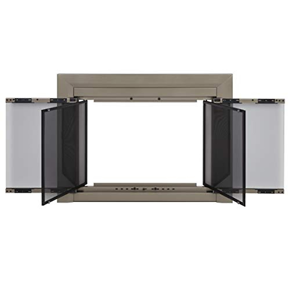 Pleasant Hearth CB-3300 Colby Fireplace Glass Door, Sunlight Nickel, Small