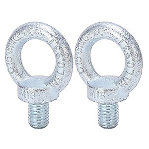 Lifting Ring Bolts, 2PCS Eyebolt Screws Galvanized Q235 Steel for Marine for Machinery Devices(M18)