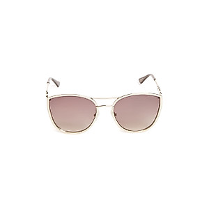 GUESS Womens GF6053 Shiny Rose Gold/Blush/Pink Mirror Lens One Size