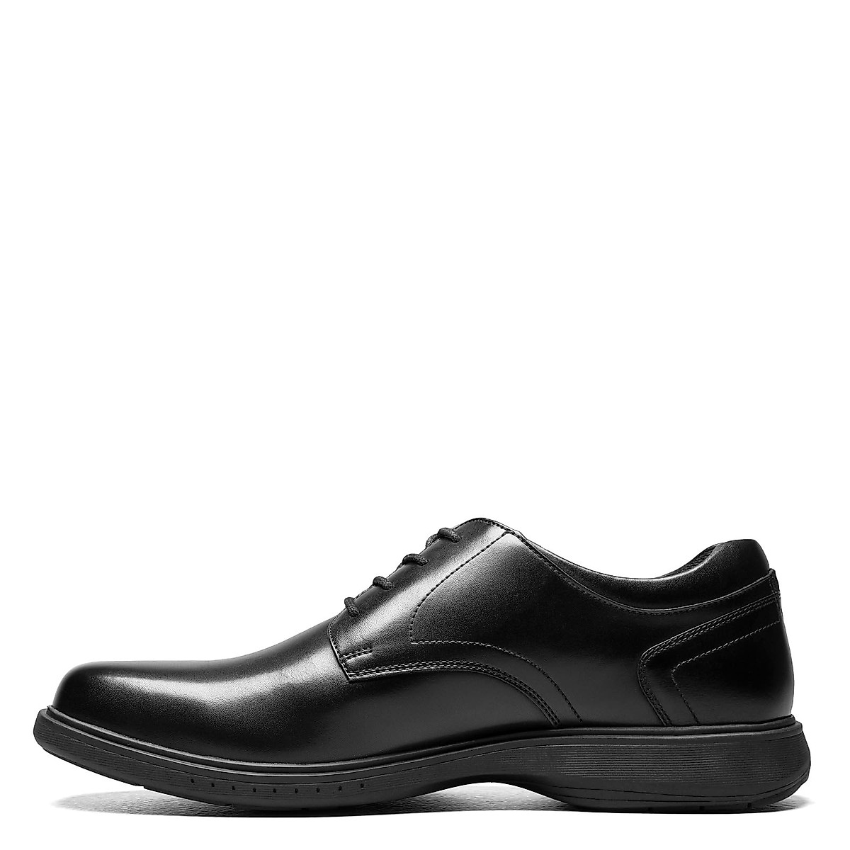 Nunn Bush Men's PRO Plain Toe Oxford with KORE Slip Resistant Comfort Technology, Black, 10 Wide