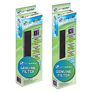 Germ Guardian FLT4850PT True HEPA Genuine Air Purifier Replacement Filter with Germ Guardian FLT5250PT True HEPA Genuine Air Purifier Replacement Filter