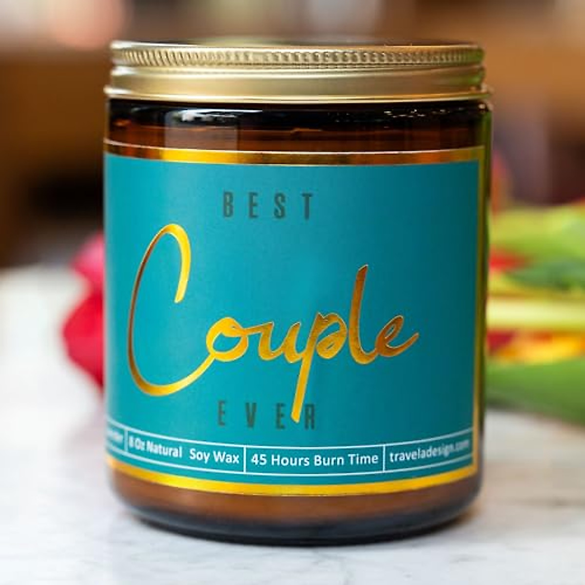 Best Couple Ever Candle, Soy Wax, Lavender |Gift for Christmas-Thank You Gift,Gift for Friends Family Romantic Couple Gifts Candles for Birthday, or Anniversary
