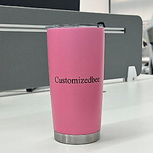 Customizedbee Personalized Tumbler with Picture Text Name, 20 oz Custom Travel Coffee Mug Personalized Gifts, Christmas Birthday Anniversary Thanksgiving Gifts for Couples Families Friends