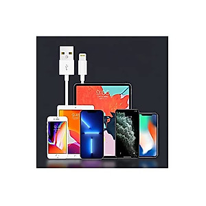1Pack Apple Original Charger [Apple MFi Certified] Lightning to USB Cable Compatible iPhone Xs Max/Xr/Xs/X/8/7/6s/6plus/5s,iPad Pro/Air/Mini,iPod Touch(White 2M/6.6FT) Original Certified