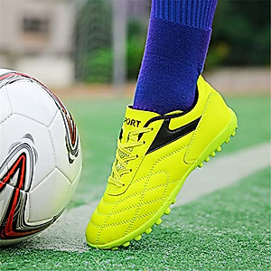 LEADER SHOW Women's Performance Turf Soccer Shoe Outdoor Athletic Football Cleats Shoes (8.5, Green)