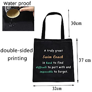 CMNIM Swimming Coach Gifts Swim Coach Tote Bag Swim Teacher Appreciation Gifts Thank You Swim Coach is Hard to Find (Swim Coach Tote Bag)