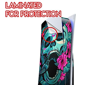 ITS A Skin Skins Compatible with Sony Playstation 5 Console Disc Edition - Protective Decal Overlay Stickers wrap Cover - Skull Dia De Los Muertos Design Bird