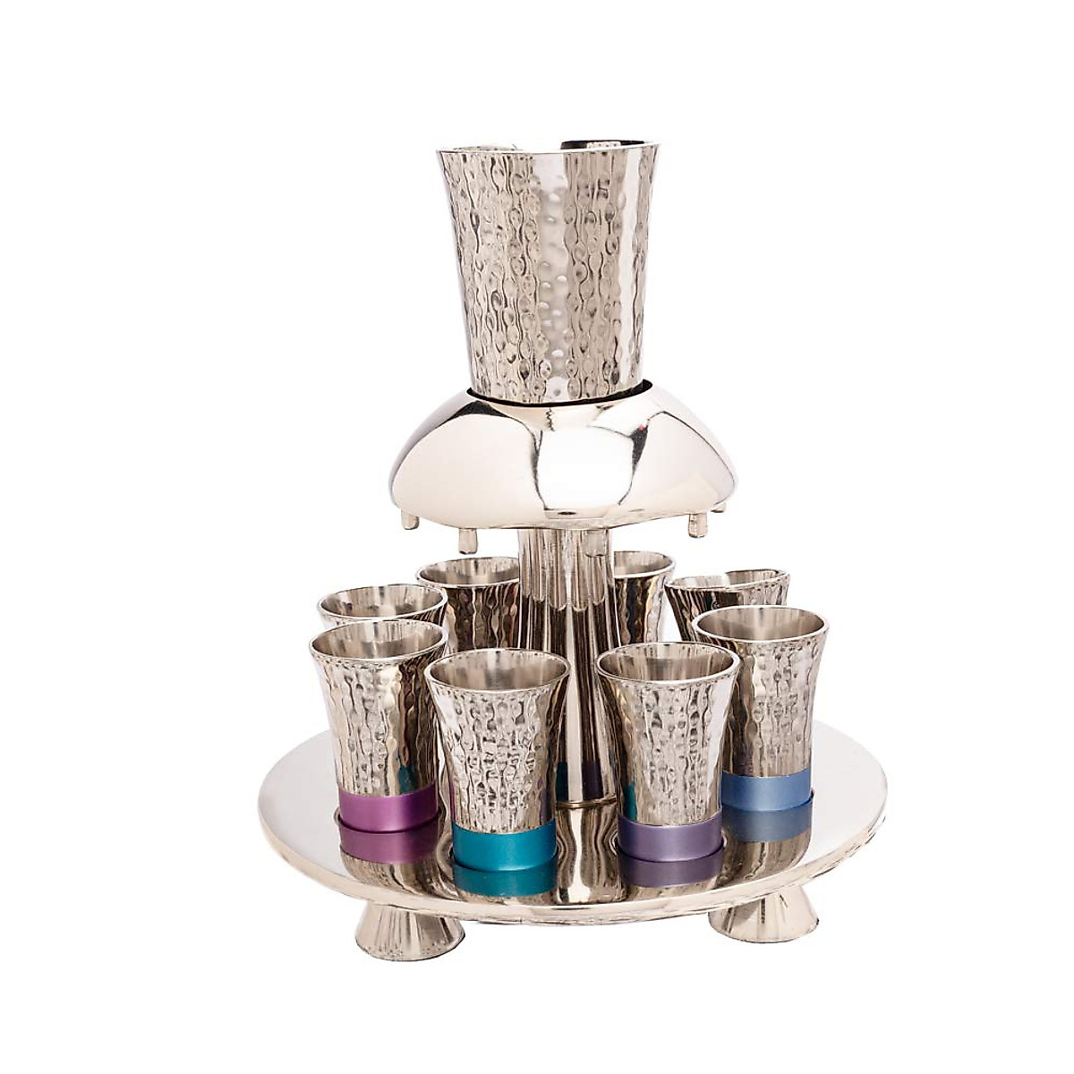 Yair Emanuel Hammer Work Kiddush Cup & Fountain Set
