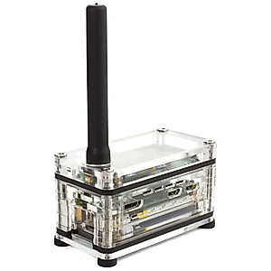 C4Labs JRZ-1SB case Compatible with Raspberry Pi Zero/Zero W & JumboSPOT MMDVM & Waveshare UPS Hat (Black Ice)