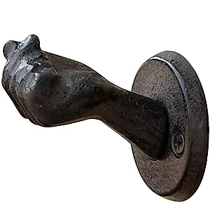Pearlead Wall Mounted Cast Iron Coat Hook with Mounting Hardware Heart Finger Hook Single Wall Hook Rack Clothes Hanger Organizer for Home, Office, Hotel Decoration (Heart Finger)