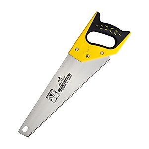 DOWELL 14 in Hand Saw - 11 TPI Fine Cuts Wood Saw Perfect for Sawing, Trimming, Gardening, Cutting Wood, Drywall, Plastic Pipes, Sharp Blade - Crosscut Saw, HY041107