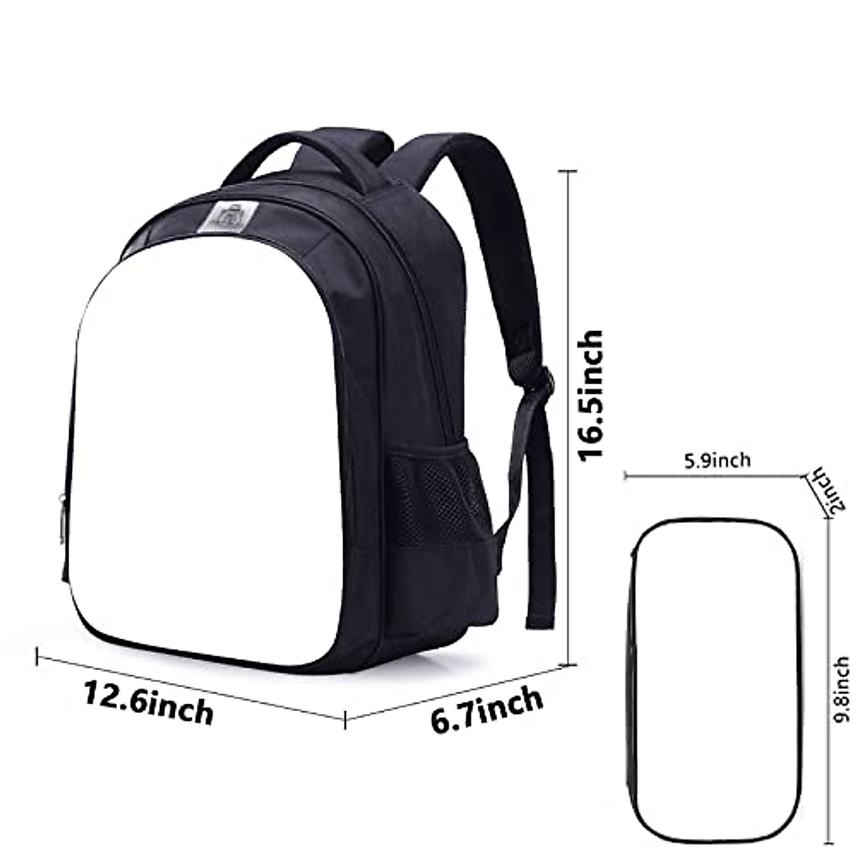 WZYP Kids Hedgehog Cartoon Black Backpack,Anime Travel Duffel