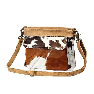 Myra Bag Vintage Bygone Leather & Cowhide Crossboy Bag S-1212