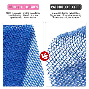 3 Pieces African Net Sponge Long Net Bath Sponge Exfoliating Shower Body Scrubber Back Scrubber Skin Smoother Body Exfoliating Cloth Nylon Bathing Scrubber for Men Women for Daily Use