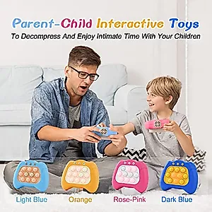 Electronic Pop Light Up Fidget Game,Handheld Pop Games,Breakthrough Educational Game Console,Sensory Toy(Light Blue)