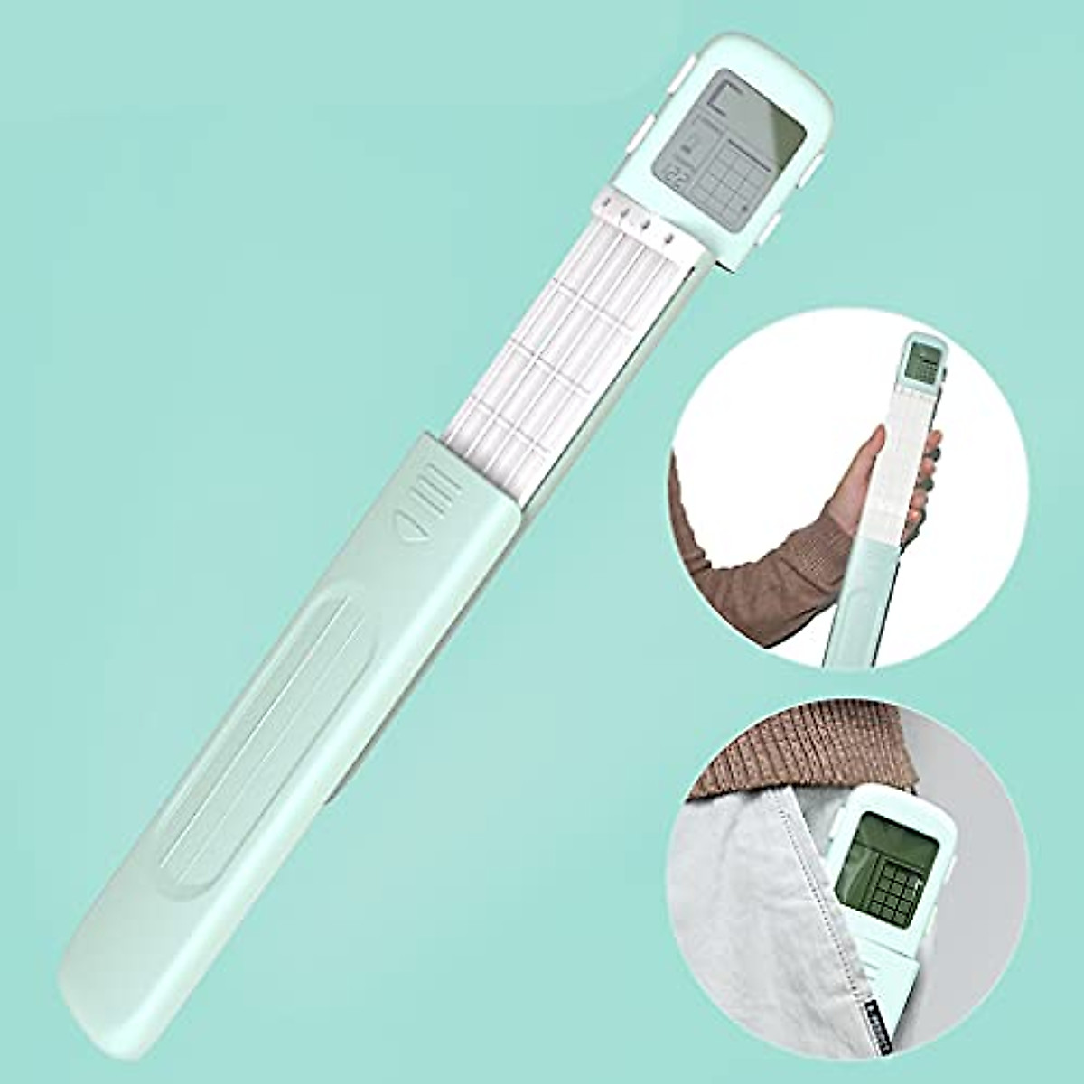 Xumeili Pocket Ukulele Chord Practice Tool, Portable Guitar Neck Train-er with Rotating Chord Chart Mini Guitar for Beginners