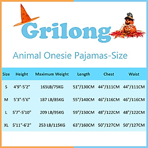 Griong Fit Snug Adult Onesie Costume Pajamas, Unisex Flannel Cosplay Animal One Piece Halloween Sleepwear Homewear