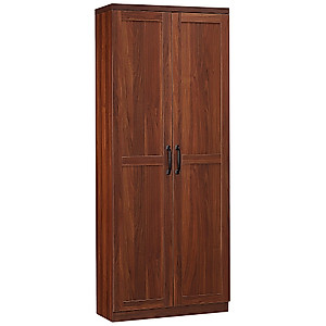 HOMCOM 63" 2-Door Kitchen Pantry, Freestanding Storage Cabinet with 5-Tier Shelving and 2 Adjustable Shelves for Dining Room, Brown