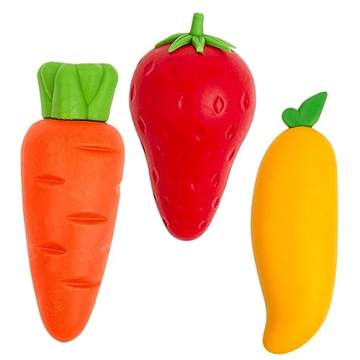 BESTOYARD 3Pcs Fruit Eraser Fake Fruit Miniature Pencil Rubber Eraser Pumpkin erasers Mini Kids exam Eraser Kids Party Favor Compact erasers Kids Pencil Eraser Cartoon TPE Student Paint