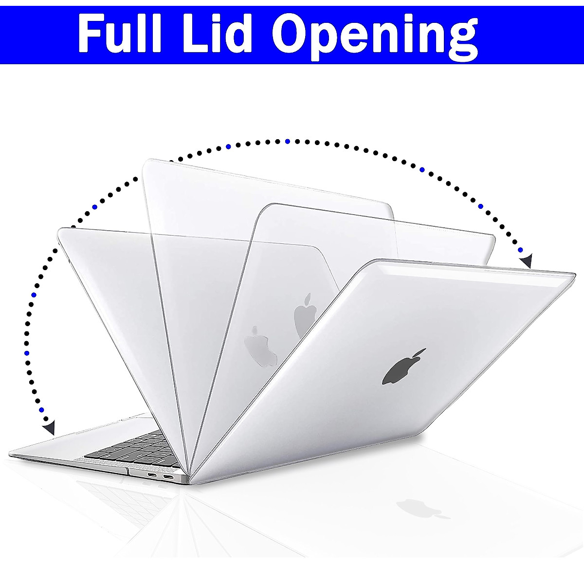 Case Compatible with MacBook Air 13 inch Case, RKINC 2022, 2021-2018 Release A2337 M1 A2179 A1932 Retina Display Touch ID, Plastic Hard Shell & Keyboard Cover & Screen Protector (Transparent)