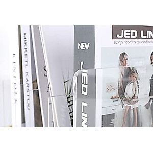 Acrylic File Sorter, 5 Sections Desk Plastic File Folder Rack,Clear Office File Organizer For Notebooks, Binders, Envelopes, Magazines CD (Magazine Holder)