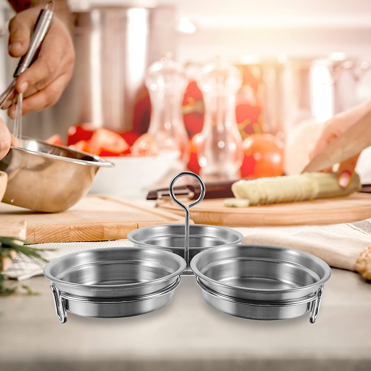 Cabilock Egg Boiling Non Stick Egg Poacher Poacher Egg Holder Stainless Steel Egg Poacher Pan Insert Metal Egg Cups with Pastry Brush for Poached Eggs Poached Egg Tool Nonstick Egg Poacher