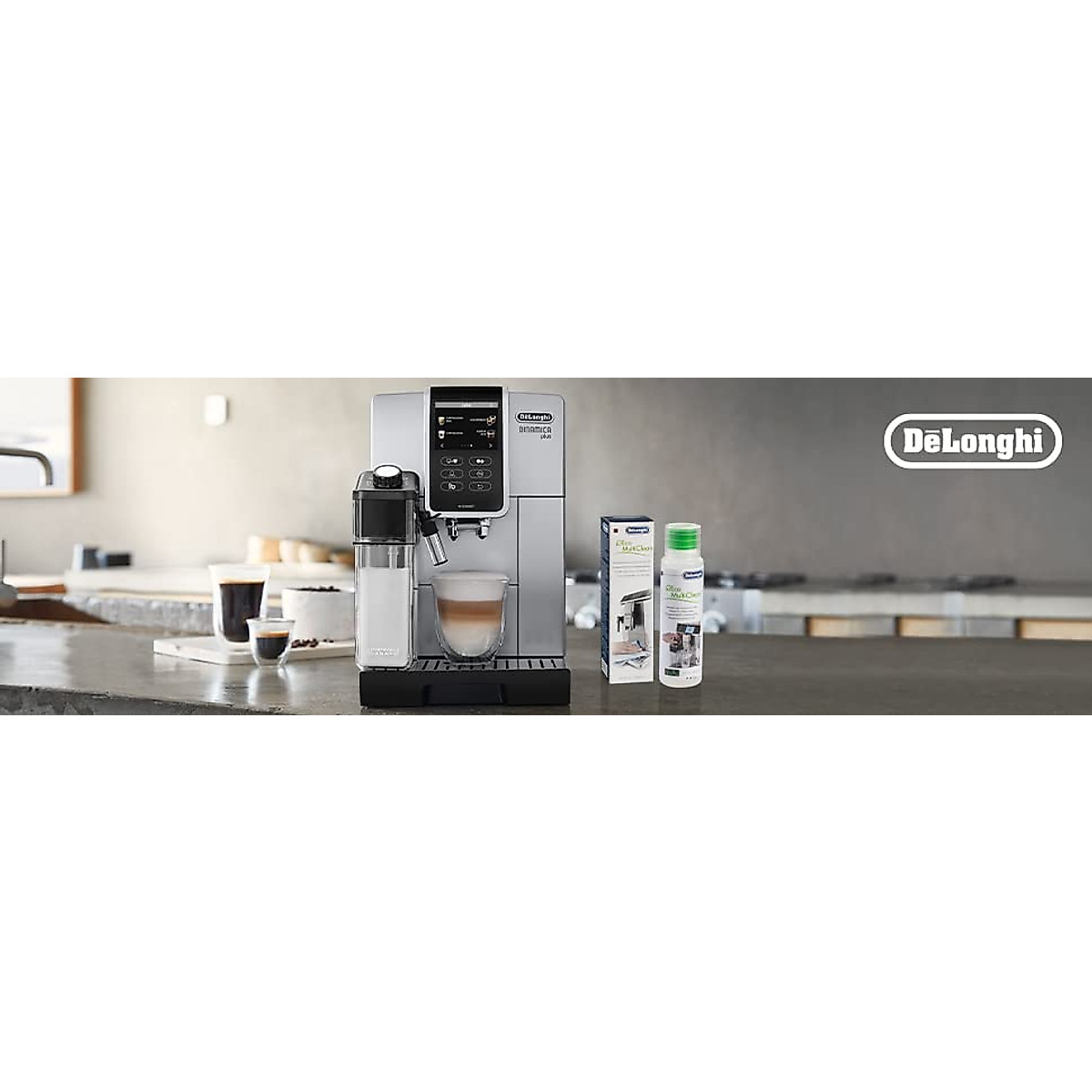 De'Longhi Universal Espresso Machine Cleaner for Frother/Steam Wand Removes Milk Residue & Buildup from your Espresso & Cappuccino Maker, Eco-Friendly, 8.5 oz