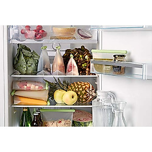 Lekue Reusable Silicone Bags for Airtight Food Storage and Sous Vide Cooking, Set of 3, Frost