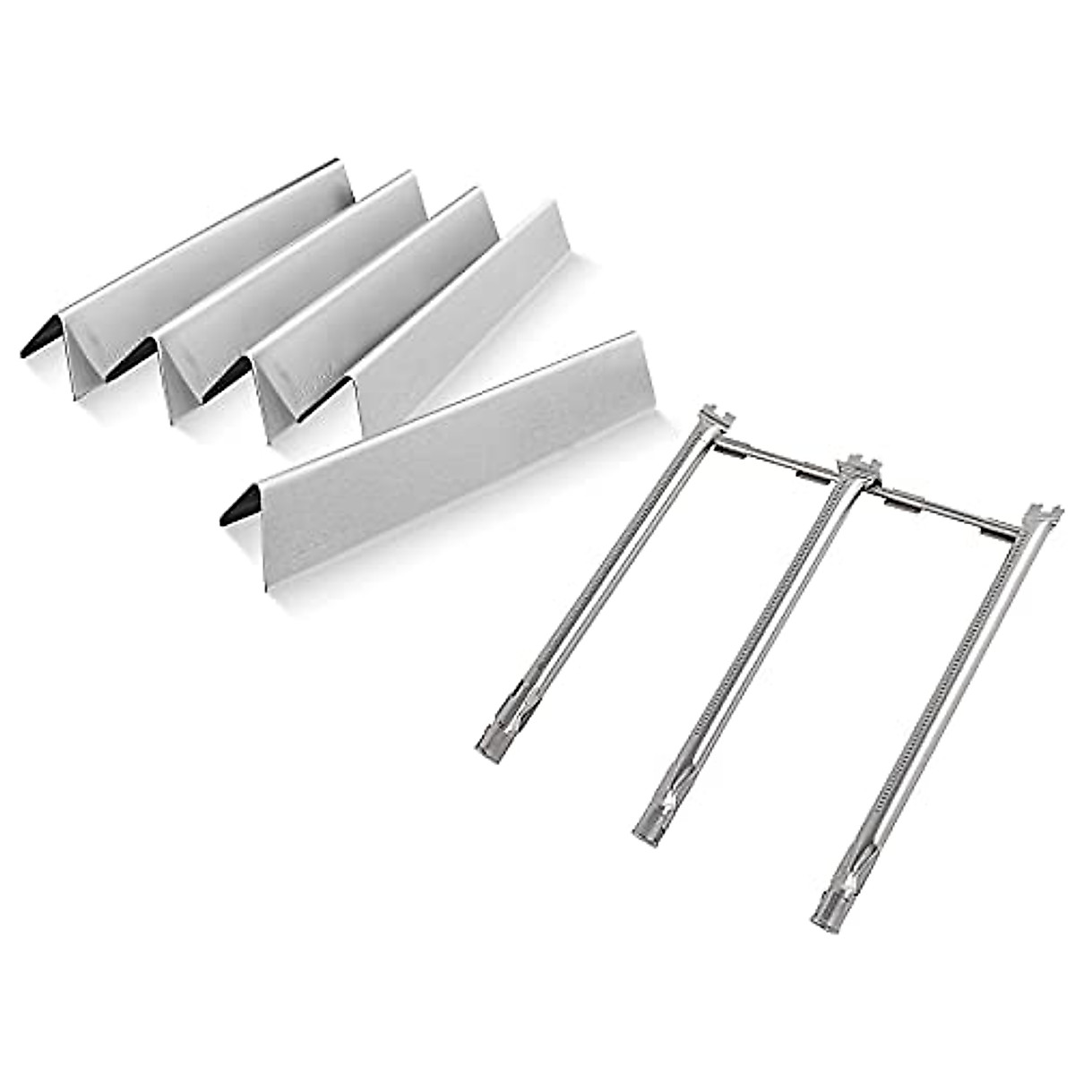 Weber Grill Spirit Replacement Parts, 7636 Weber Spirit Grill Parts 15.3 Inch Flavorizer Bars with 69787 Burner for Weber Spirit I & II 300 Series, Spirit E310 E320 E330 S310 S320 S330
