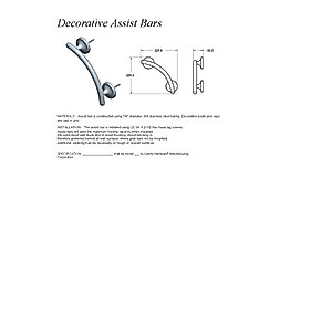 Delta Faucet DF705PC Wall Mounted 9" Curved Bathroom Safety Assist Bar in Polished Chrome