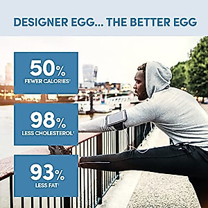 Designer Wellness, Designer Egg, Natural Egg Yolk & Egg White Protein Powder, Keto and Paleo Friendly, Low Calorie, Less Fat and Cholesterol, Classic Vanilla, 1.55 Pound