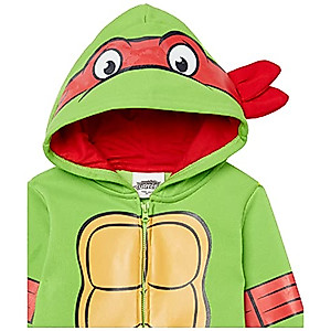 Teenage Mutant Ninja Turtles Baby Boys Graphic Zip-up Hoodie Sweatshirt, Red, 4T US