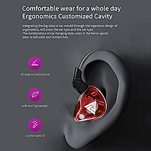 OCUhome Earbuds, Earbud Headphones with Microphone, QKZ AK6 Universal 3.5mm Sports in-Ear HiFi Sound Earphones for Phones Tablet Black