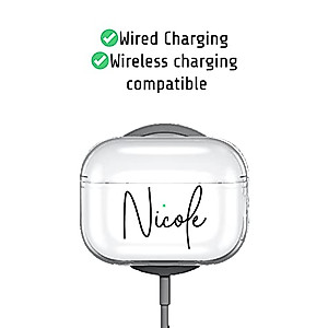 MARBLEFY Custom Name Airpod Pro 2 Case with Wrists strap and Running Strap Compatible with Apple AirPods Pro 2nd Gen - Personalized Case Cover Set