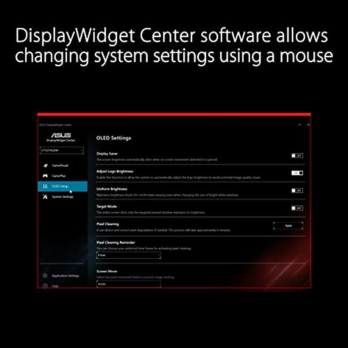 ASUS ROG Swift 27”1440P OLED DSC Gaming Monitor (PG27AQDM) - QHD (2560x1440), 240Hz, 0.03ms, G-SYNC Compatible, Anti-Glare Micro-Texture Coating, 99% DCI-P3, True 10-bit, DisplayPort,Black