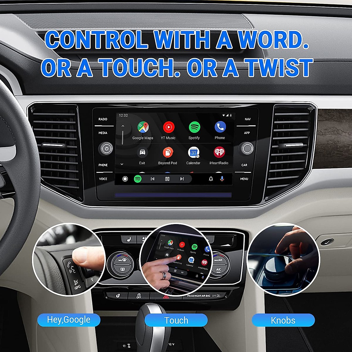 A2Air Wireless Android Auto Adapter - 13s Auto-Connect Fast Speed,2024 Upgrad Android Auto Wireless Adapter for Cars with Factory Wired Android Auto,2024 October