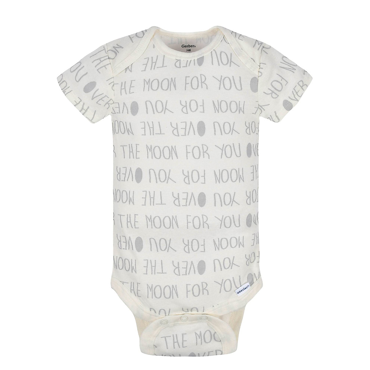 Gerber Baby 8-Pack Short Sleeve Onesies Bodysuits, Elephants, 0-3 Months